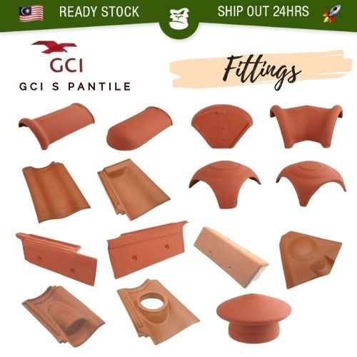 GCI S-Pantile (Clay Roofing)Ridge Hip Roof Tiles Ridge End Cap Ridge ...