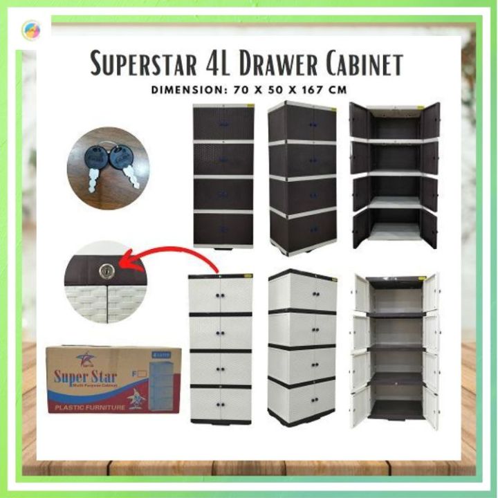 4 Layer Cabinet Drawer / Superstar Drawer Cabinet / Wardrobe Organizer ...