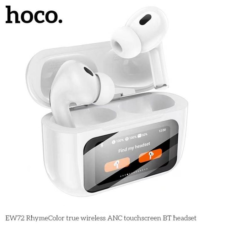HOCO EW72 หูฟังไร้สาย TWS หน้าจอสัมผัสนิ้ว บลูทูธ V5.4 อัจฉริยะ 12 ฟังก ...
