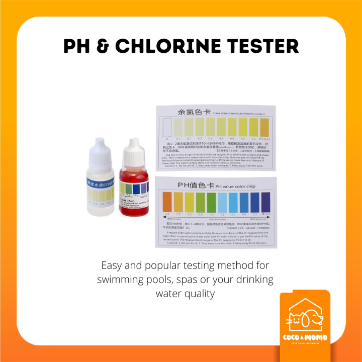 Practical PH Tester Liquid Chlorine Tester Liquid A2O Water pH OTO Dual ...