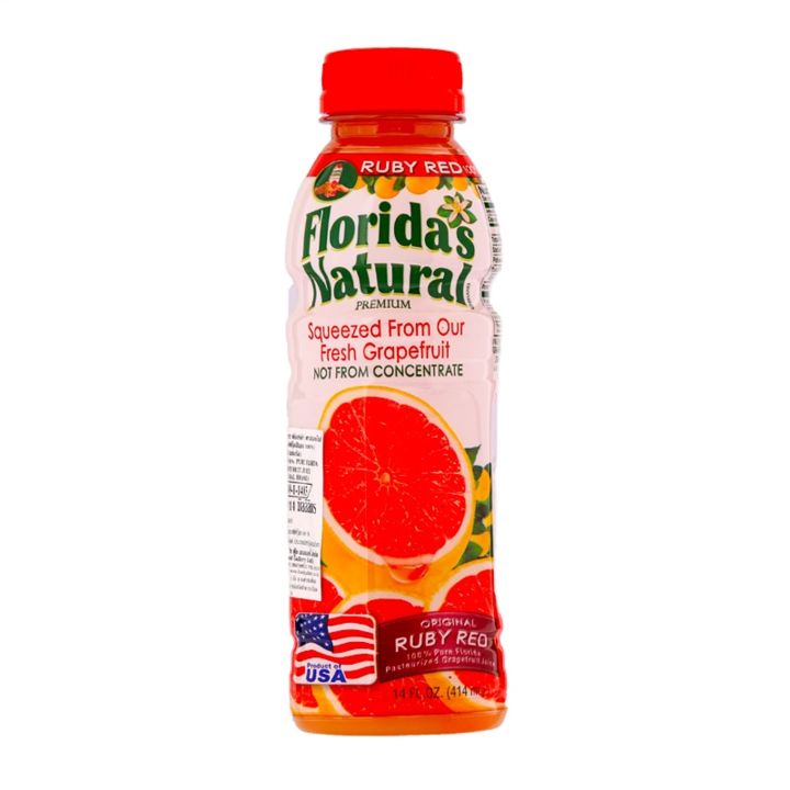 Floridas Natural Ruby Red Grapefruit Juice ฟลอริด้าส์ แนชเชอรัล น้ำรู ...