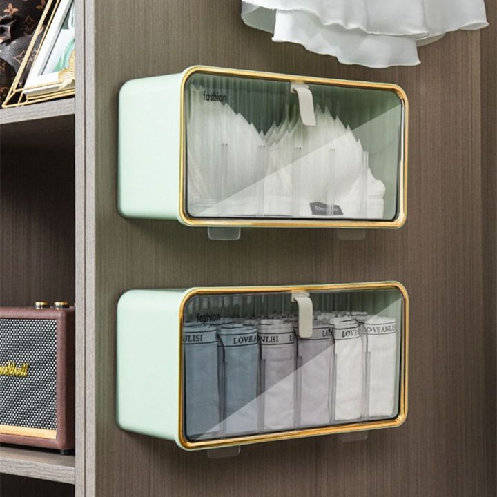 RTHRT ฝาพับ กล่องเก็บชุดชั้นใน หลายกริด พลาสติกทำจากพลาสติก ที่ใส่ ...