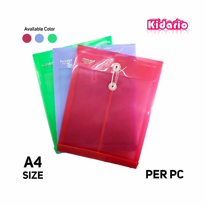 Kidario String Folder (K8118A) / A4 String Envelope File / A4 File Tali ...