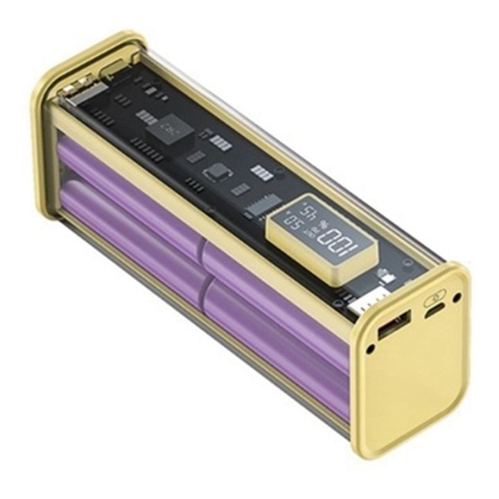 PD22.5W DIY Battery Charger Case Fast Charging Case for 8PCS 18650 ...