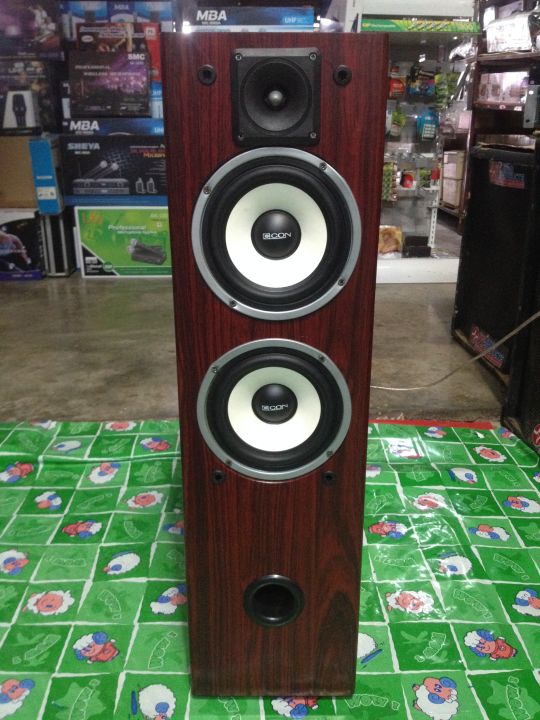 ตู้ลำโพง สีลายไม้โอ๊คแดง เสียงเบส กลาง และ แหลม 3 ทาง ดอลำโพง CCON 6 ...