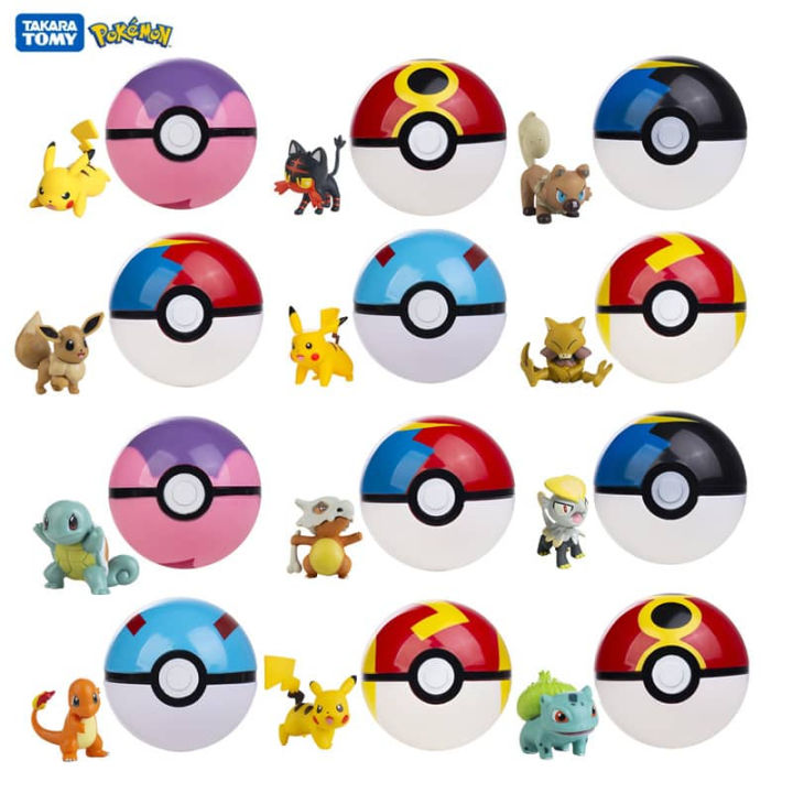 Pokemon Ball With Cartoons Movie Anime Figure Random Pikachu Quality ...