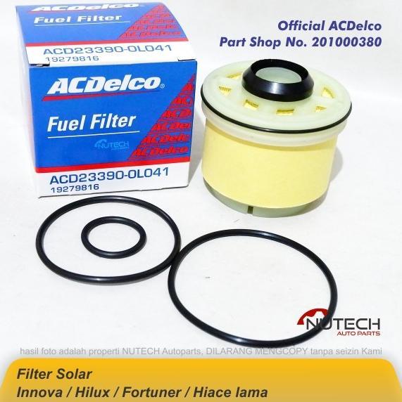 Fuel Filter Saringan Solar Innova, Hilux, Fortuner, Hiace Lama Acdelco ...