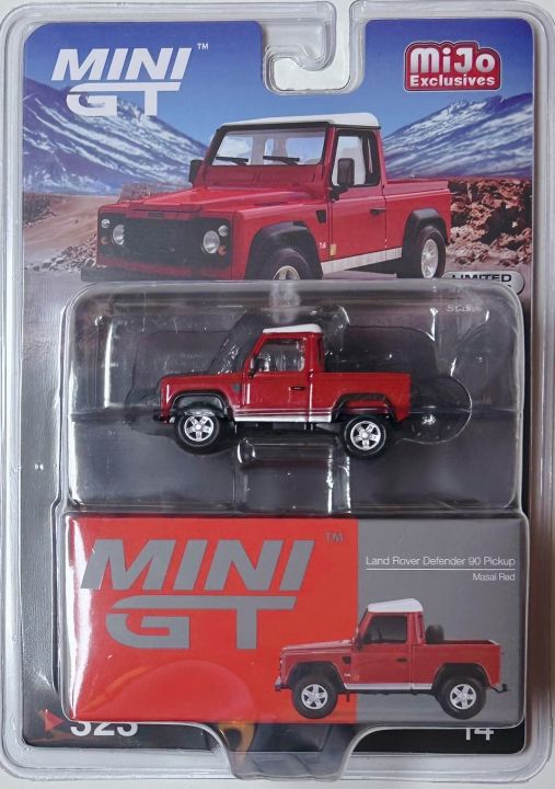 MINI GT No.323 Land Rover Defender 90 Pickup Masai Red LHD / USA ...