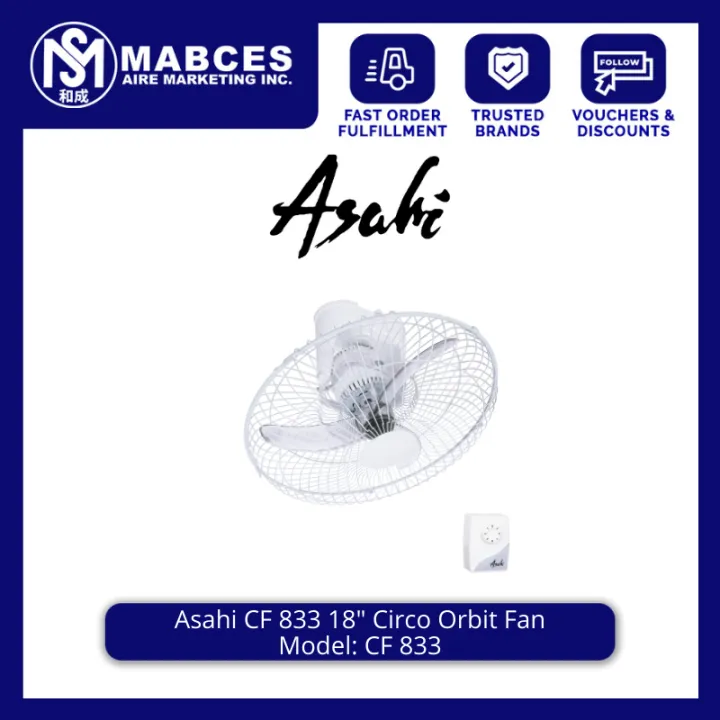Asahi CF-833 Circo Orbit Fan | Lazada PH
