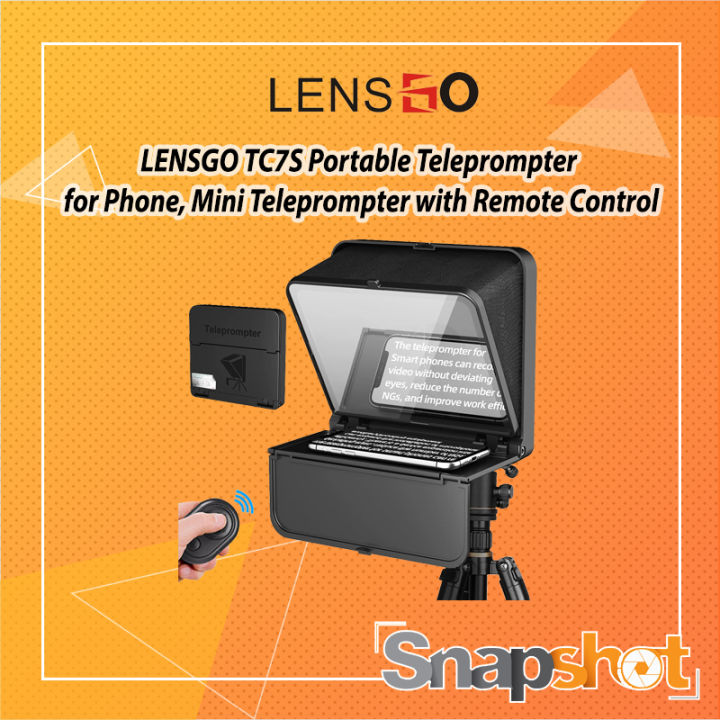 LENSGO TC7S Portable Teleprompter for Phone, Mini Teleprompter with ...