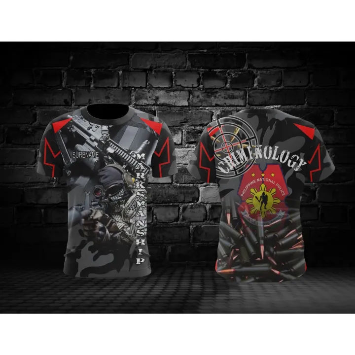 MARKSMANSHIP CRIMINOLOGY T-SHIRT FOR MEN full sublimation high quality ...