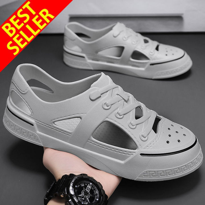 Ready Stock New Summer Jelly Shoes Men Beach Sandals Hollow Slippers ...