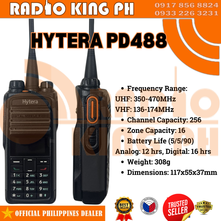 HYTERA PD488/ PD488G Digital Portable Radio Genuine | Lazada PH