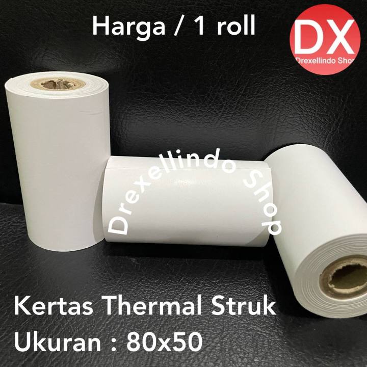 Kertas Thermal Struk 80x50mm per 1 roll | Lazada Indonesia