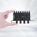 PC Fan Hub SATA Power Adapter PWM 8 Channel Controller with 4 Knobs for ...