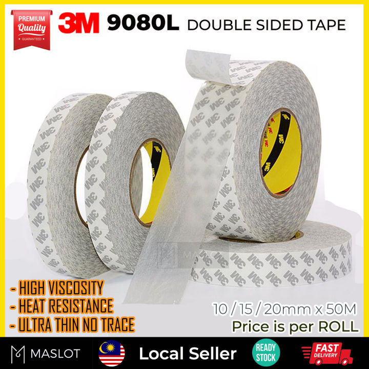 3M 9080 50m Double Side Tape Ultra Thin Clear Double Sided Adhesive Tape High Temperature Resist ...