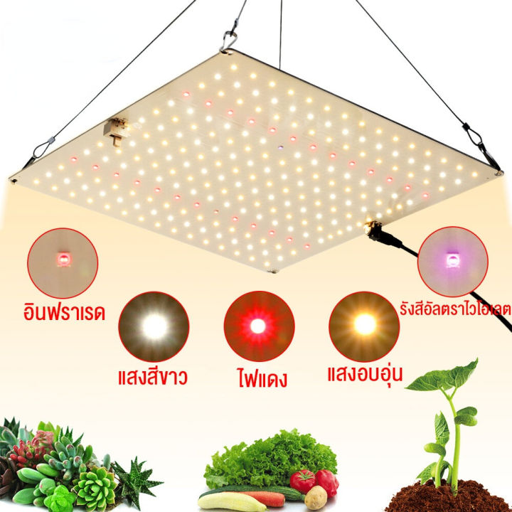 ไฟปลูกต้นไม้ ไฟปลูกต้นกันชา Full Spectrum LED Grow Light 3000W มีสวิตช์ ...