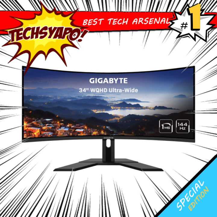 GIGABYTE G34WQC 34" CURVED GAMING MONITOR | Lazada PH