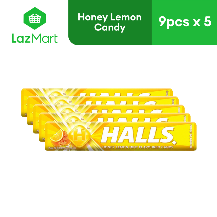 Halls Stick Candy Honey Lemon 9's - Pack of 5 | Lazada PH