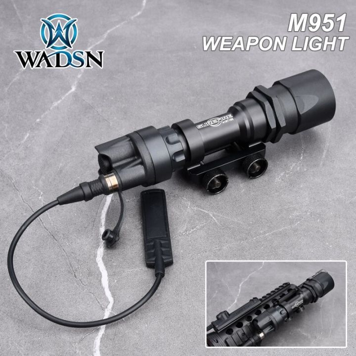 Surefir M951 LED White Flashlight M600 M300 Metal Scout Light With Dual ...