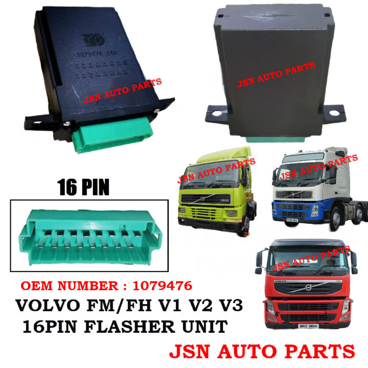 FLASHER UNIT SIGNAL CONDENSER 16PIN VOLVO FM/FH V1 V2 V3 LORRY TRUCK ...