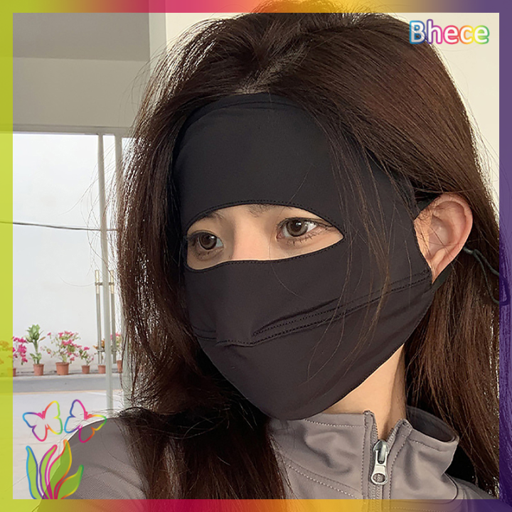 Bhece หน้ากากกันแดดสำหรับกลางแจ้ง Seluruh Wajah หน้ากากกรองแสงผ้าบาง ...