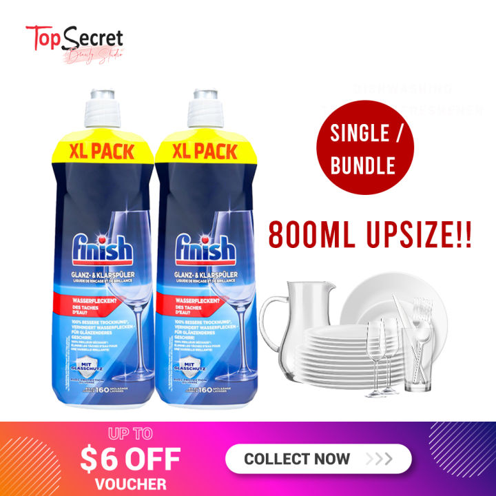 (Single/Bundle) Finish Rinse Aid Dishwashing Liquid Regular 800ml ...