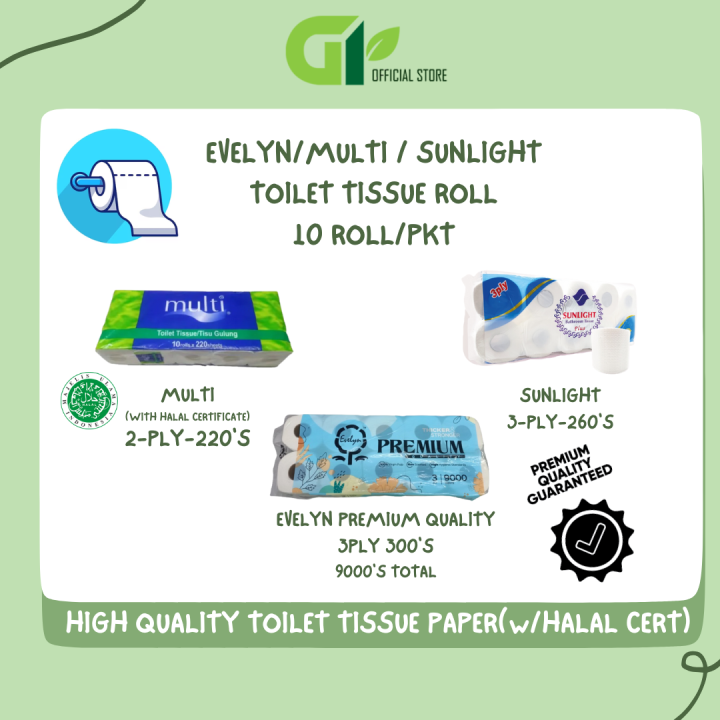 [GY Office]Multi/Evelyn/Sunlight Toilet Paper 3ply & 2ply Hight Quality ...