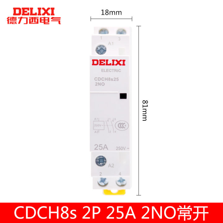 Delixi 2P 2NO Household 220V Contactor CDCH8S-25 AC Contactor 25A 50Hz | Lazada PH