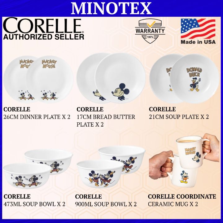 Corelle Mickey Vintage / Corelle Mickey Mouse/Pinggan Corelle Disney ...