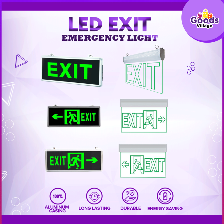 High Quality EXIT LED Light Emergency EXIT / Left Right Double Face ...