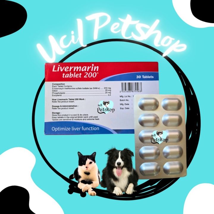 Livermarin 200mg Liver / Hepatic / Hepato Supplement For Cats & Dogs (1 ...