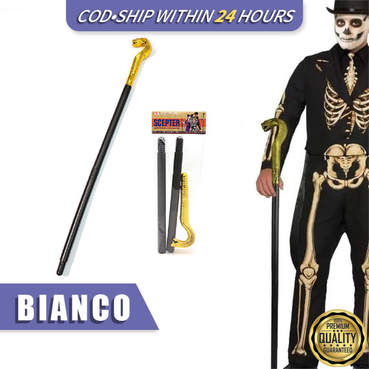 82cm Egyptian Snake Head Scepter Gold Cobra Staff Snake Walking Stick ...