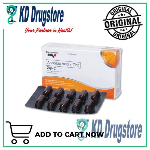 ZIP C (VITAMIN C WITH ZINC CAPSULE) 10 PCS + FREE 2PCS | Lazada PH