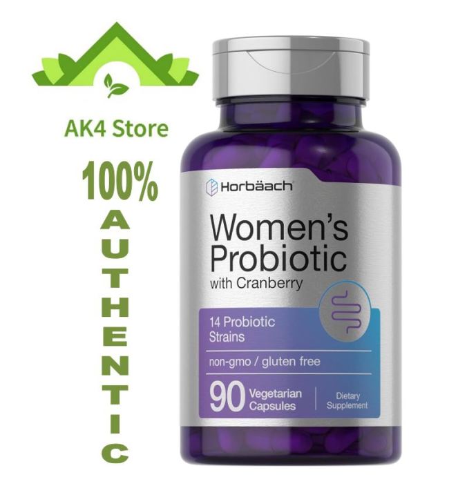 Horbaach Women's Probiotic with Cranberry 14 Probiotic Strains 90 ...