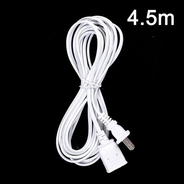 Wonderful Pnate 4.5m AC Power Cord White Line Cables Wire Two-pin US ...