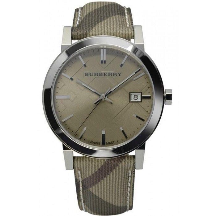Burberry นูนสีเบจ38มม. สายคล้องหนังนาฬิกาสำหรับทุกเพศ BU9029 | Lazada.co.th