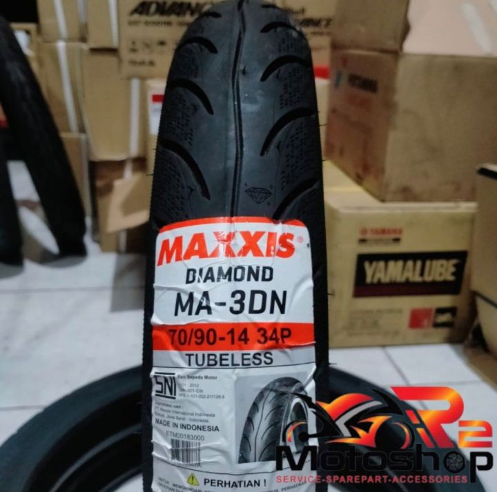 BAN MOTOR MATIC MAXXIS DIAMOND TUBELESS 70/90-14 | Lazada Indonesia