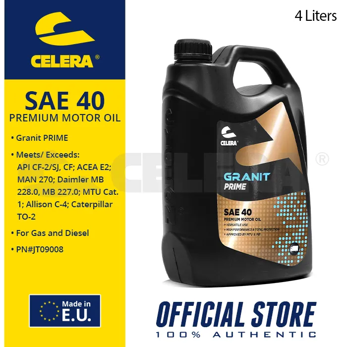 CELERA Granit Prime 40 Premium Heavy-Duty Car Engine Oil for Car Gas ...