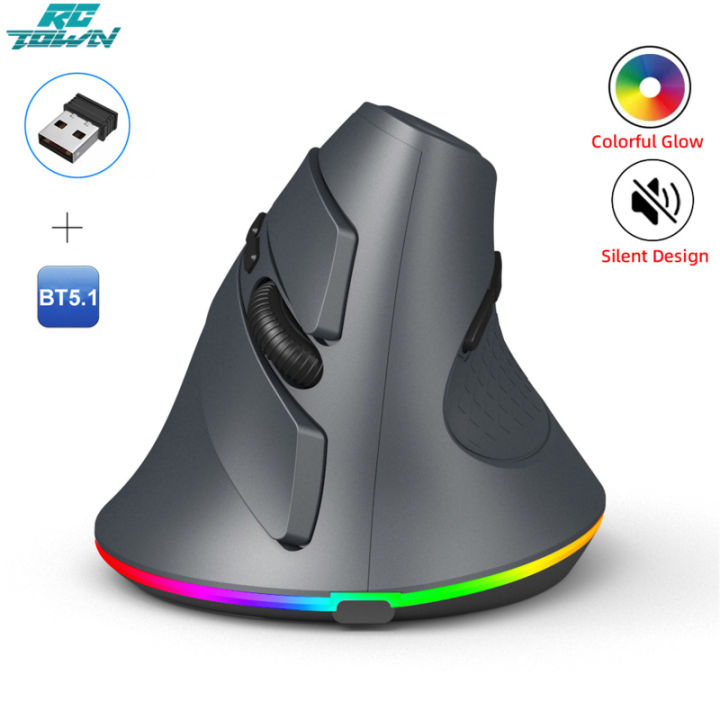 Wireless Vertical Mouse Adjustable DPI 2.4GHz Wireless Mouse Ergonomic ...