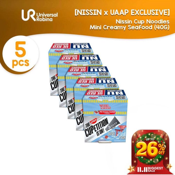 [NISSIN x UAAP EXCLUSIVE] Nissin Cup Noodles Mini Creamy Seafood (45g) - 5 packs | Lazada PH