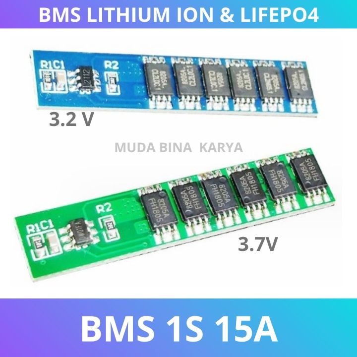 BMS 1S 15A 3.2V 3.7V Lithium ion & LifePO4 6 Mosfet Battery Protection ...