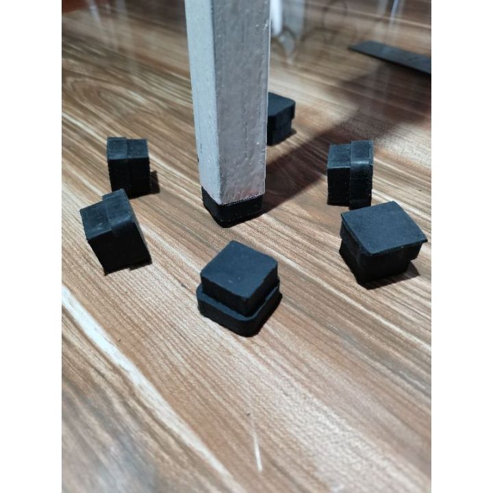 3/4 x 3/4 inch (19mm x 19mm) SQUARE INSERT HEAVY DUTY Rubber Footings ...