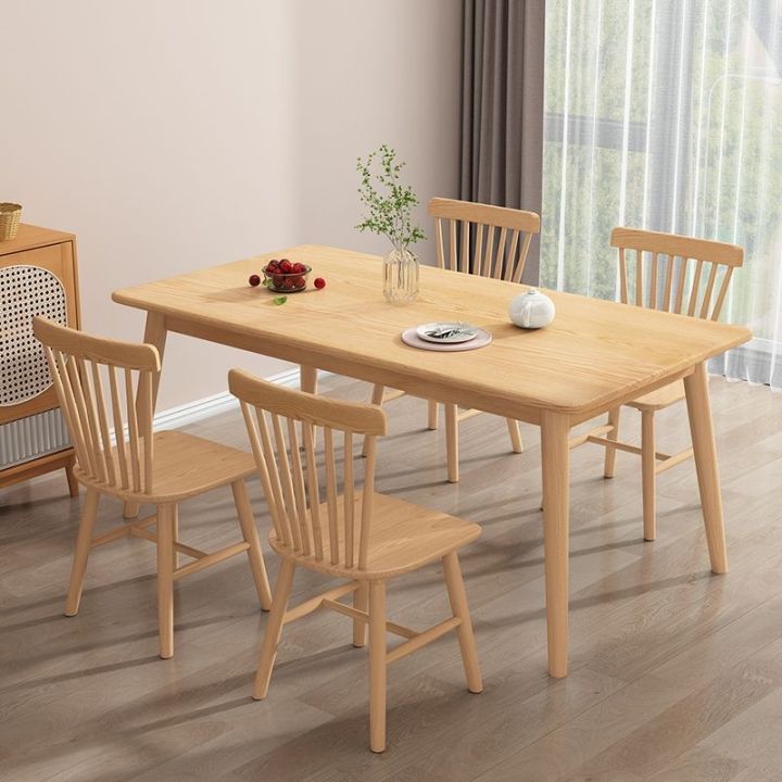 EHOME 140/120/100cm Wooden Dining table,Solid Wood Table Legs , Easy To ...