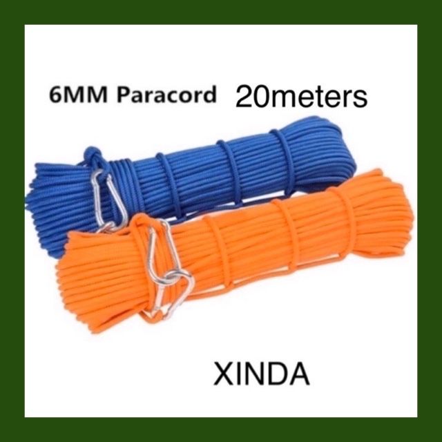 6mm 20meters Paracord Auxiliary Rope Survival Safety Professional Rope ...