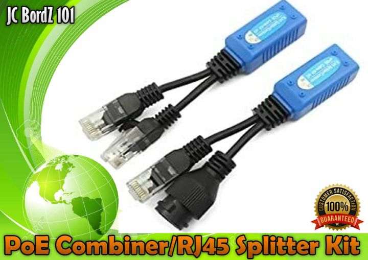 Splitter RJ45 Combiner POE Adapter Connectors Power Cable Kit | Lazada PH