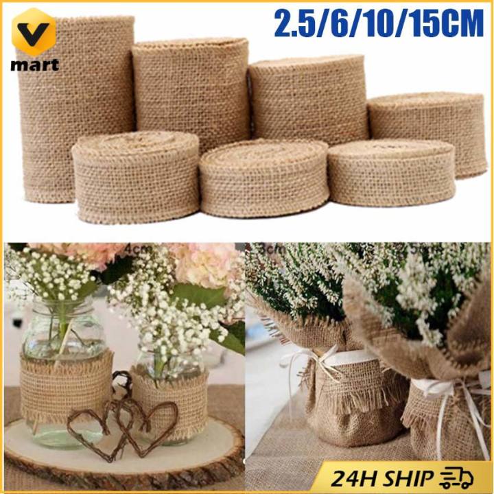 Natural Vintage Jute Ribbon Bow Crafts Sewing DIY Wedding Jute Burlap ...