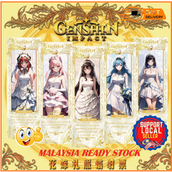 Genshin Impact Bookmarks Genshin Characters Double Sided Laser ...