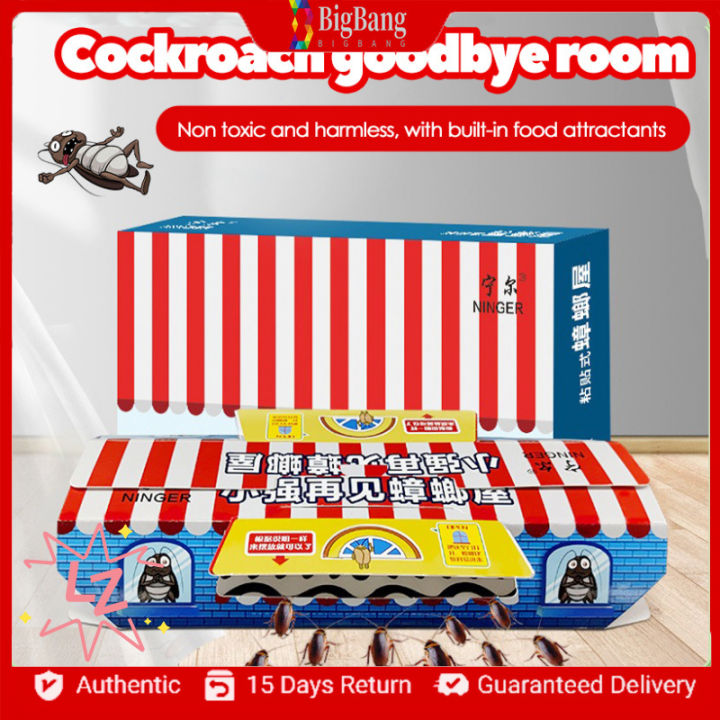10Pcs/set Cockroach Repellent Pitfall House Killer Insect Glue Bait Non ...