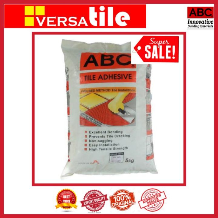 COD ABC Tile Adhesive Original 5kg pack | Lazada PH